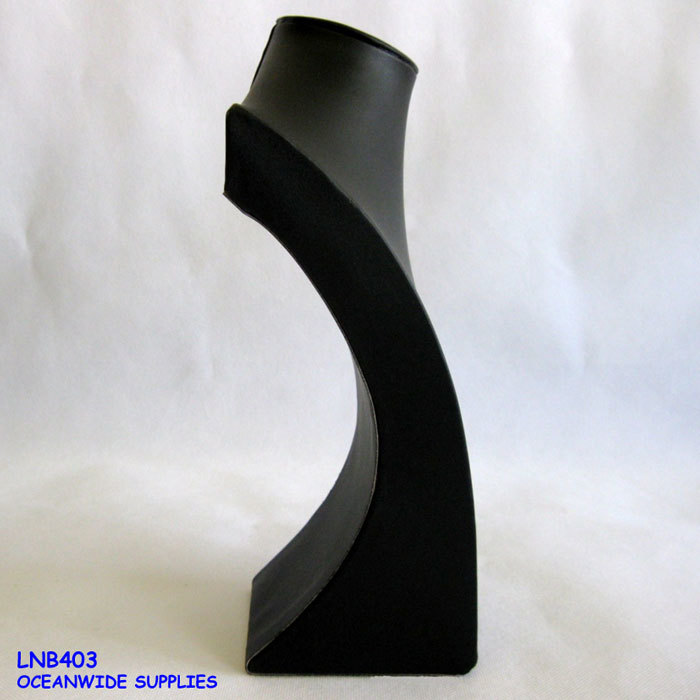 Necklace Bust Display Stand | 2pcs | FULL Black Leatherette