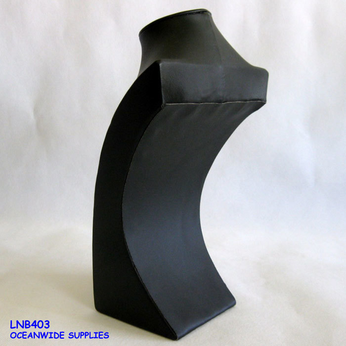 Necklace Bust Display Stand | 2pcs | FULL Black Leatherette