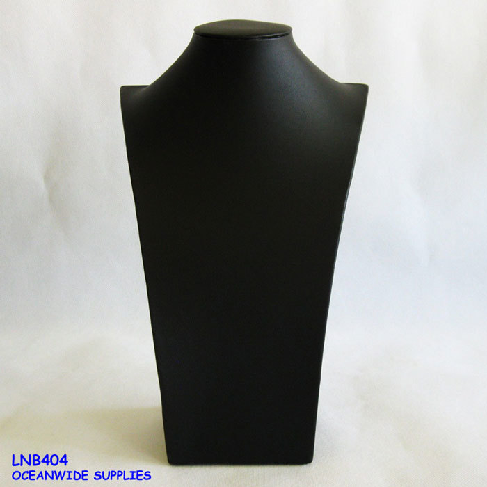 Necklace Bust Display Stand | 2pcs | FULL Black Leatherette