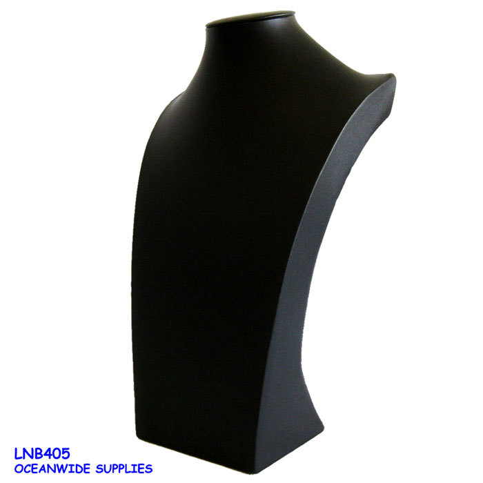 Necklace Bust Display Stand | 2pcs | FULL Black Leatherette