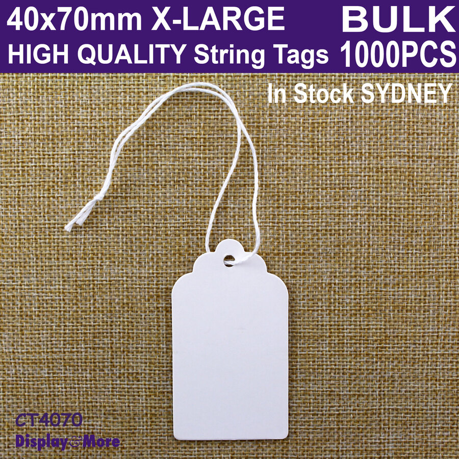 Paper Price TAG String Swing TICKET White | BULK 1000pcs | Large ...