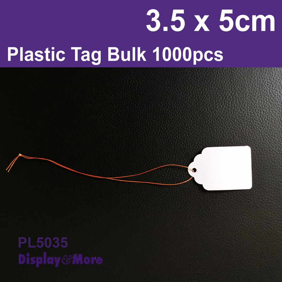 PLASTIC Tag LABEL String Ticket | WHOLESALE 1000pcs | Indoor Outdoor ...